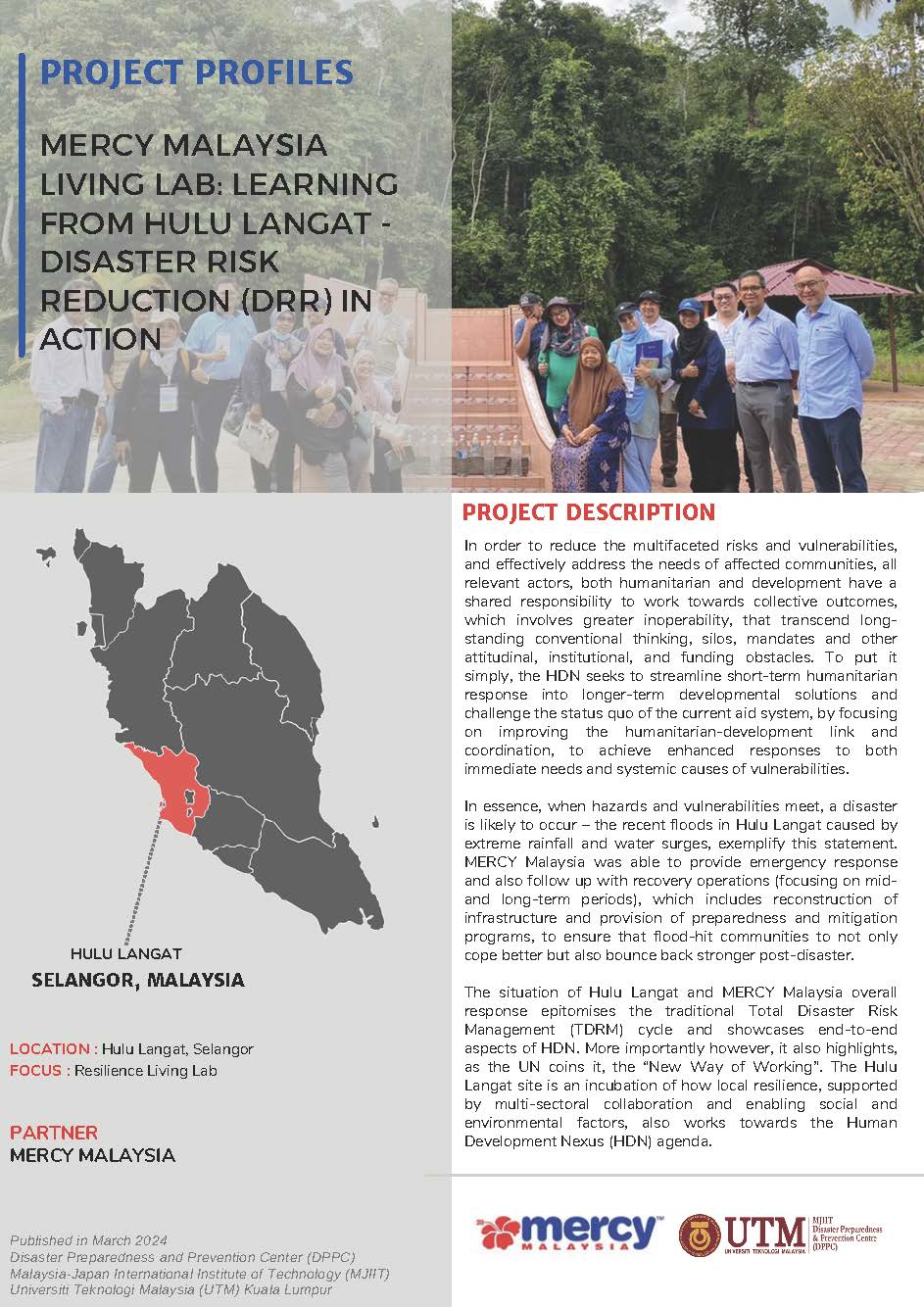 MERCY Malaysia Living Lab: Learning from Hulu Langat Disaster Risk ...